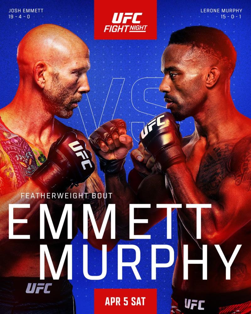 Horaires : UFC ON ESPN 65 - EMMETT VS. MURPHY