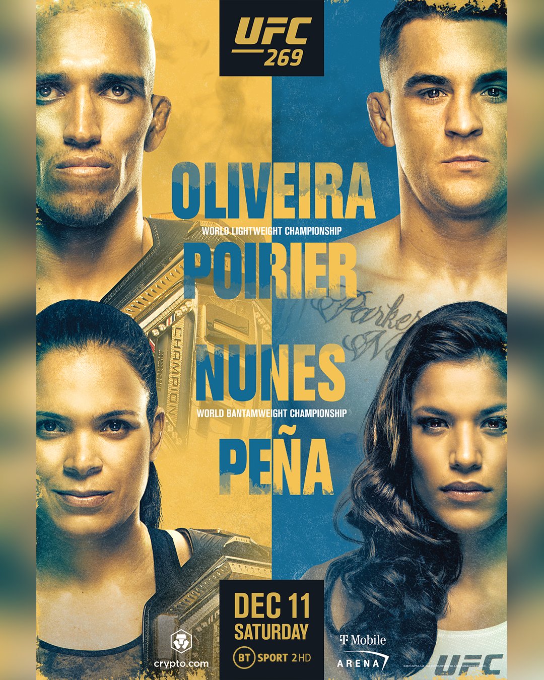 UFC 269 Les Posters Et Les Affiches UFC Fans